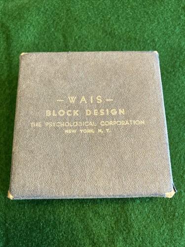 Psych Corp Wechsler Standard Block Design Set Intelligence Test Red ...