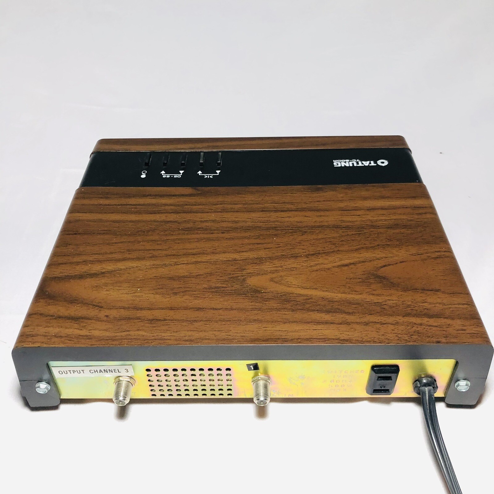 Vintage Tatung 1986 TV Channel CATV Cable Converter Box TC-60DR Wood ...