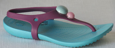 Girl's Crocs 'Aliana' Sandals Color: Lilac/Aqua Size:C10 | eBay