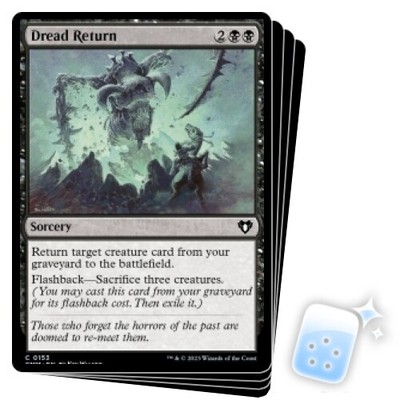 DREAD RETURN X4 Commander Masters Magic MTG MINT CARD | eBay