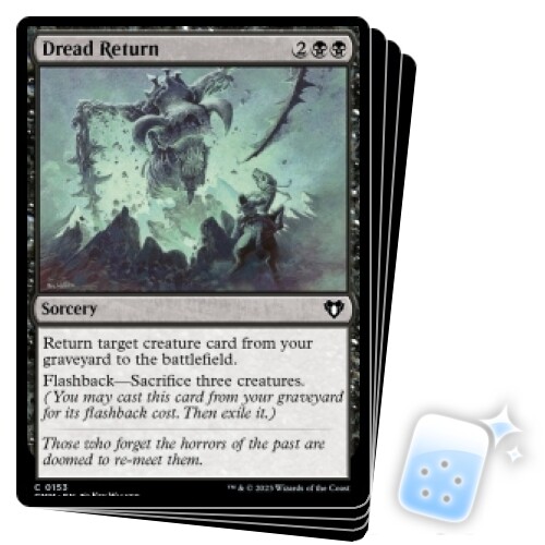 DREAD RETURN X4 Commander Masters Magic MTG MINT CARD | eBay