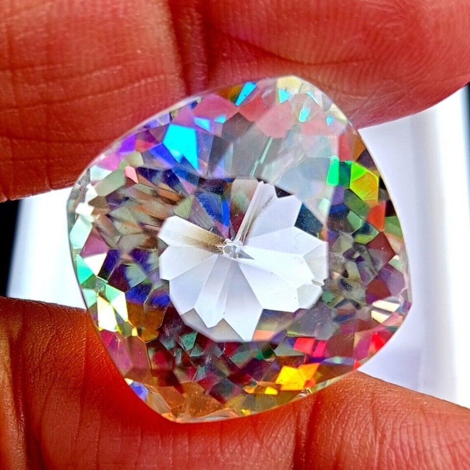 Natural Mystic Topaz Rainbow Color Cushion Shape Certified Loose ...