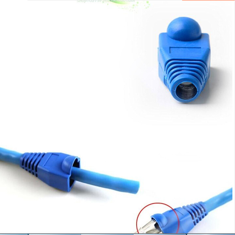 50X RJ45 Ethernet Network LAN Cable Lead Plug End Connector Cover ...