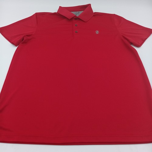Izod Polo Shirt Mens Medium Red Logo Graphic Print | eBay