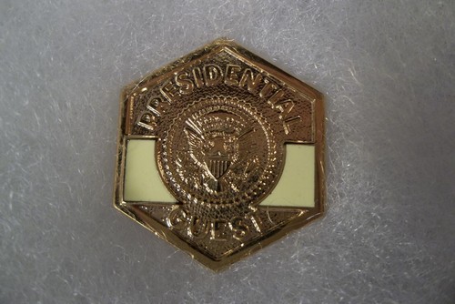 PRESIDENTIAL GUEST PIN, WHITE HOUSE, CAMP DAVID, OTHER SITES, SERIAL ...