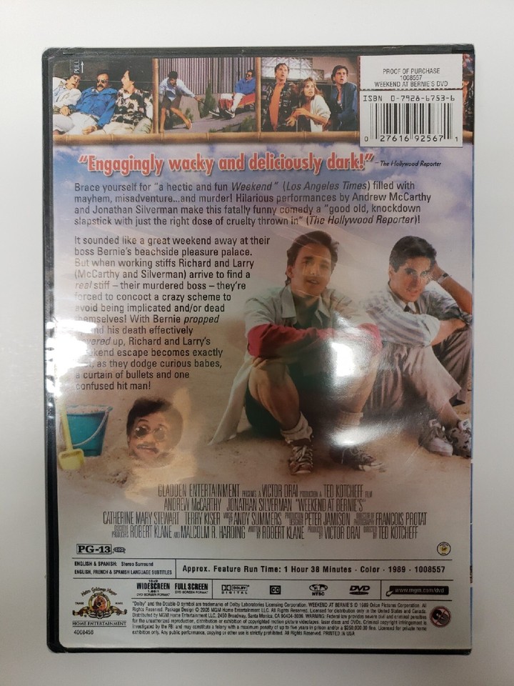 Weekend at Bernies (DVD, 2009) - New | eBay