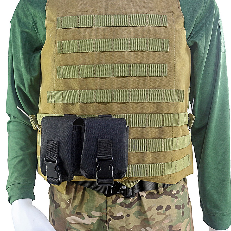 Double Frag Grenade Belt Pouch Tactical Military Molle EDC Tool Bags ...