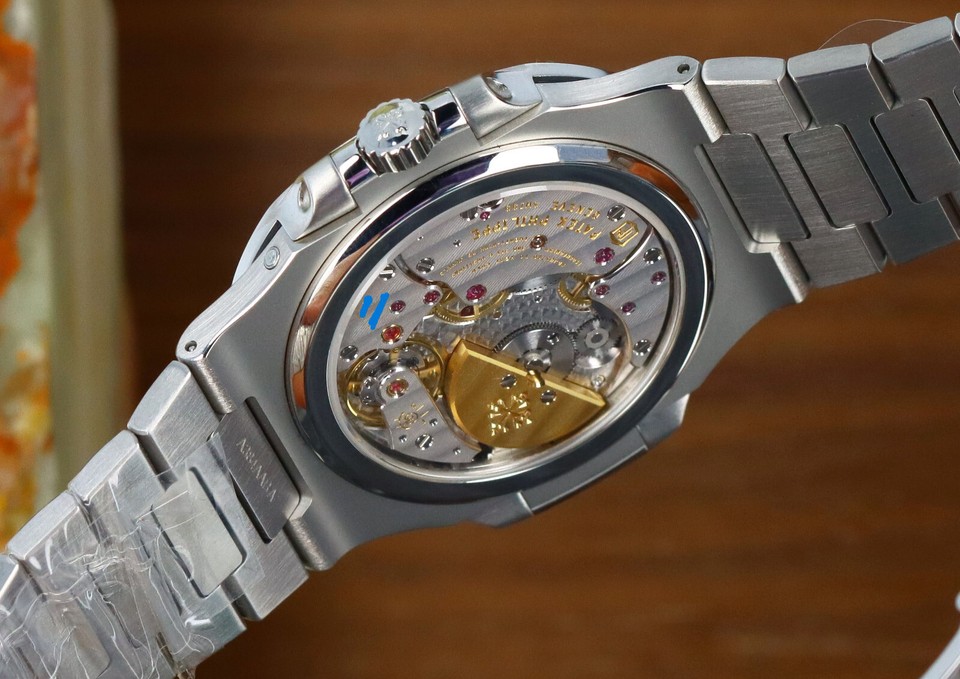 Patek Philippe 5712/1A-001 Nautilus Moonphase, Blue/Grey Dial - Stainless Steel | eBay