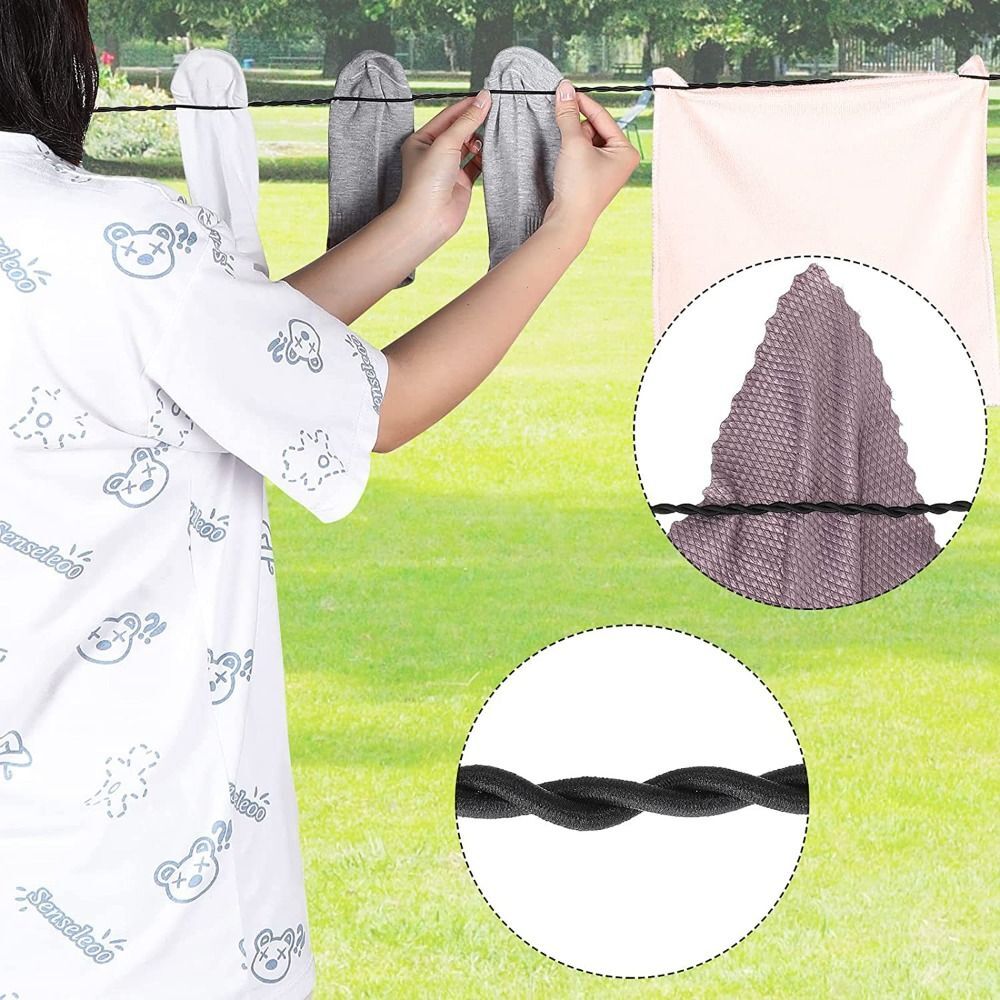 Travel Clothesline Suction Cup Clothes Line Pegless Washing Line ...