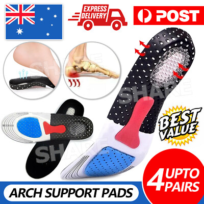 4Pairs Gel Orthotic Insoles Sports Inner Soles Cushion Heel Arch ...