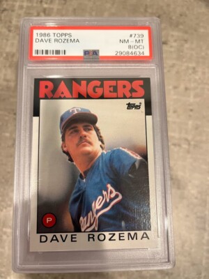 1986 TOPPS #739 DAVE ROZEMA PSA 8(OC) | eBay