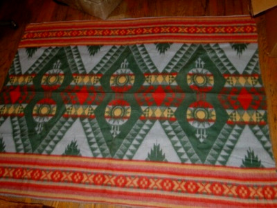 VINTAGE DESIGN BLANKET Beacon Cotton Camp Western Southwes 59x 51 | eBay
