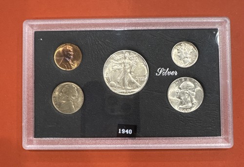 1940 US Coin Set In Genuine Mint Set Holder 90% Silver Gorgeous Coins ...