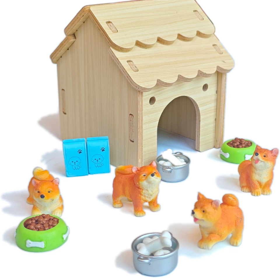 15 Pcs Mini Resin Dog Figurines Playset, Tiny Dogs Animals Toy Set, for ...