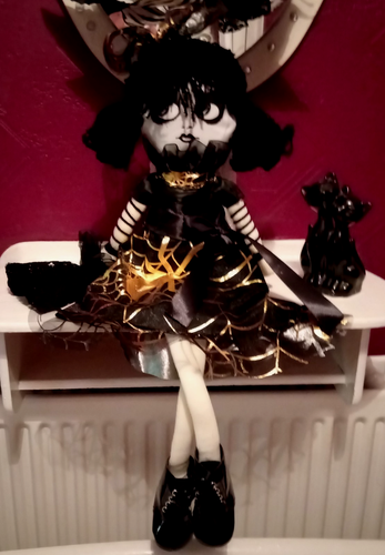 Gothic Rag Doll - Cloth Doll - 19'' Tall - Handmade UK - Free UK P&P ...
