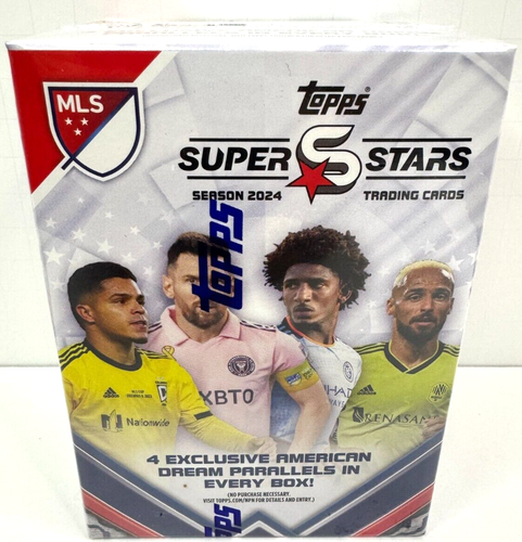 🔥 NEW 2024 Topps MLS Superstars Soccer Blaster w/72 Cards/4 Exclusive ...