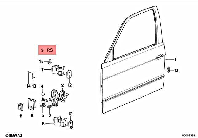 Genuine BMW 3 5 7 Series E30 E32 E34 Door Hinge Repair Kit OEM ...
