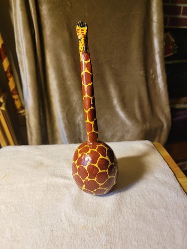 Authentic African Gourd Maracca Shaker Handmade in Kenya Giraffe 12" | eBay