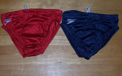 '80s Baby/Toddler Boys' Size 24-S Speedo Swim Trunks - Two Pair - Red ...