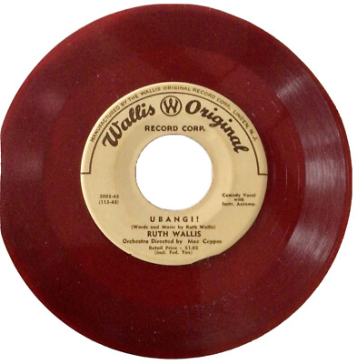 RUTH WALLIS-UBANGI & JAMAICA RUM-ON RED VINYL-RUTH WALLIS LABEL RED | eBay