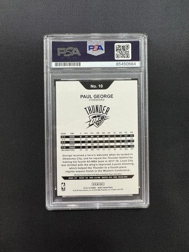 Paul George signed autographed 2018-2019 hoops #10 PSA/DNA Thunder | eBay