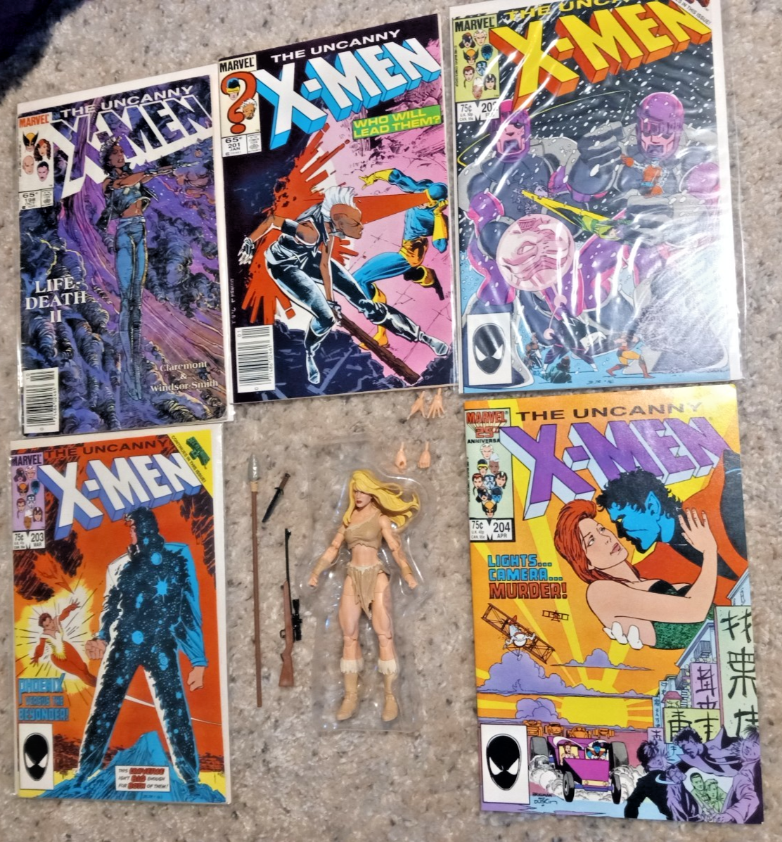 X-Men Comic LOT 198 201 202 203 204 Marvel Legends Shanna SNAP NEW IN ...