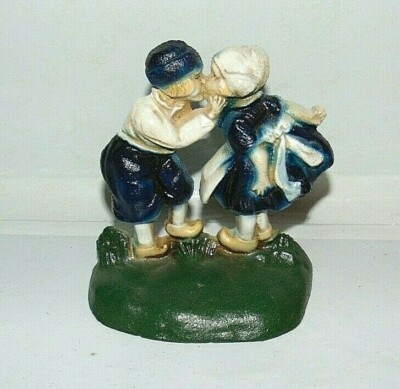 Hubley Door Stop Dutch Boy and Girl Kissing 332 Cast Iron | eBay