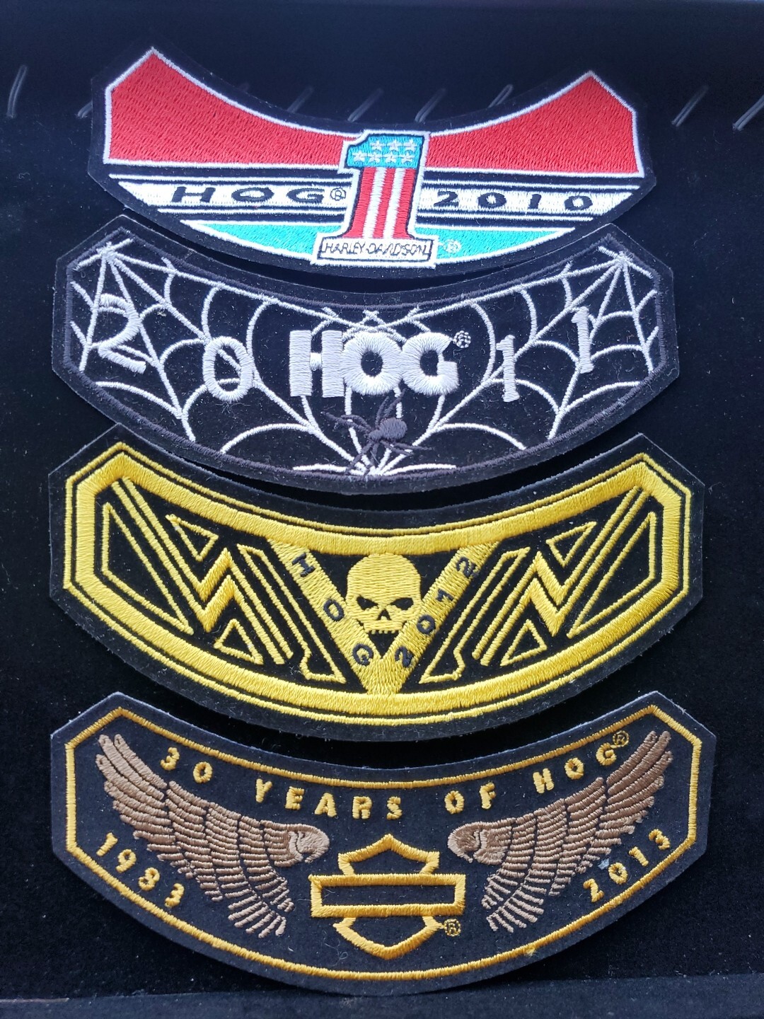 Harley Davidson Owners Group HOG Patches Lot of 4 New Patches 2010-2013 ...