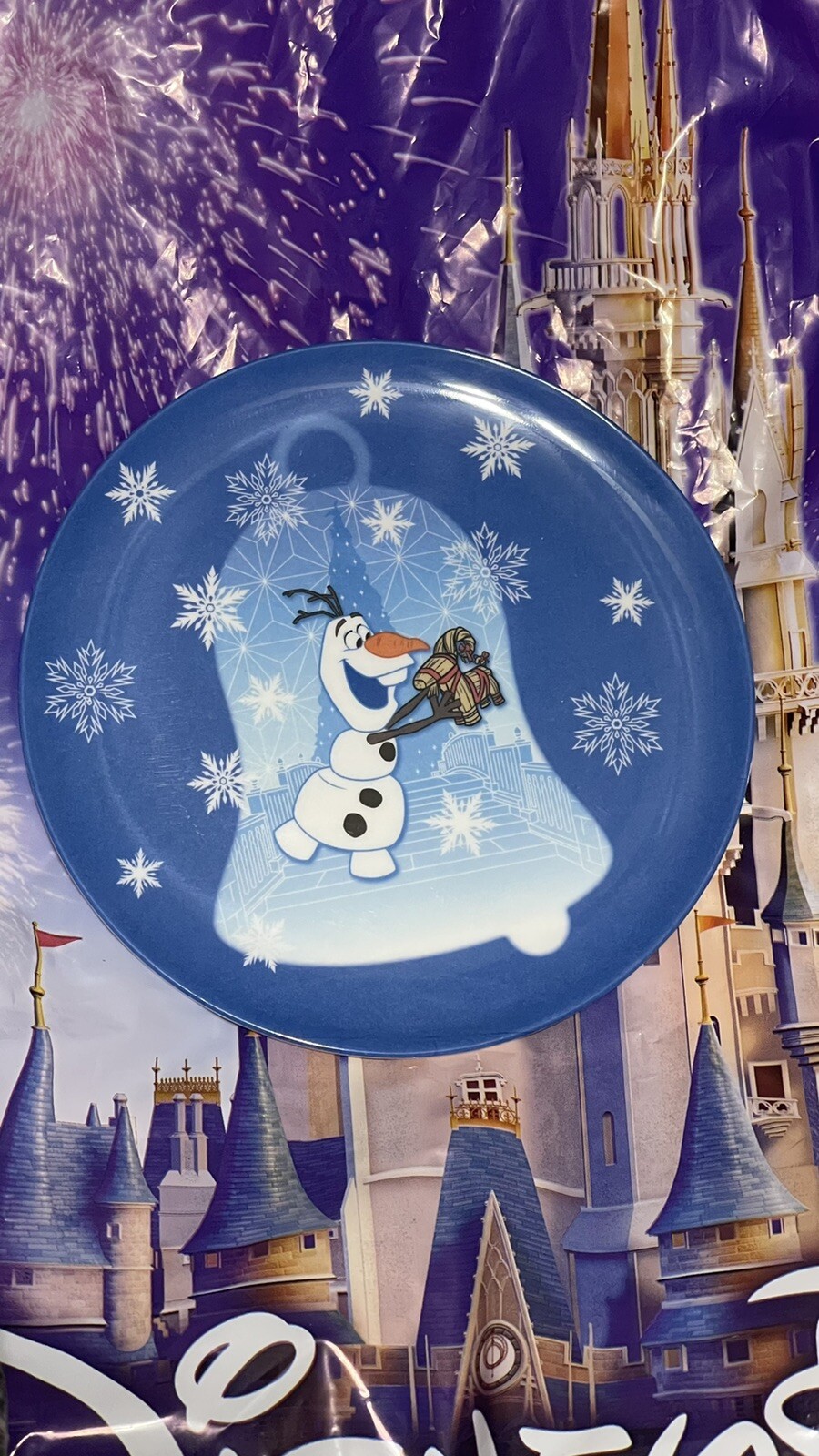 Disney Epcot International Festival Of The Holidays Olaf Bell Plate In ...