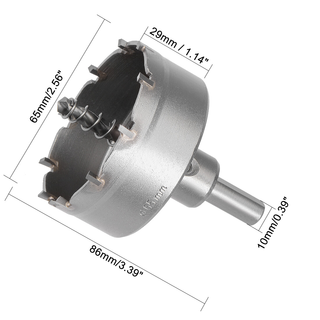 Carbide Hole Cutter Drill Bit for Stainless Steel Alloy 65mm | eBay