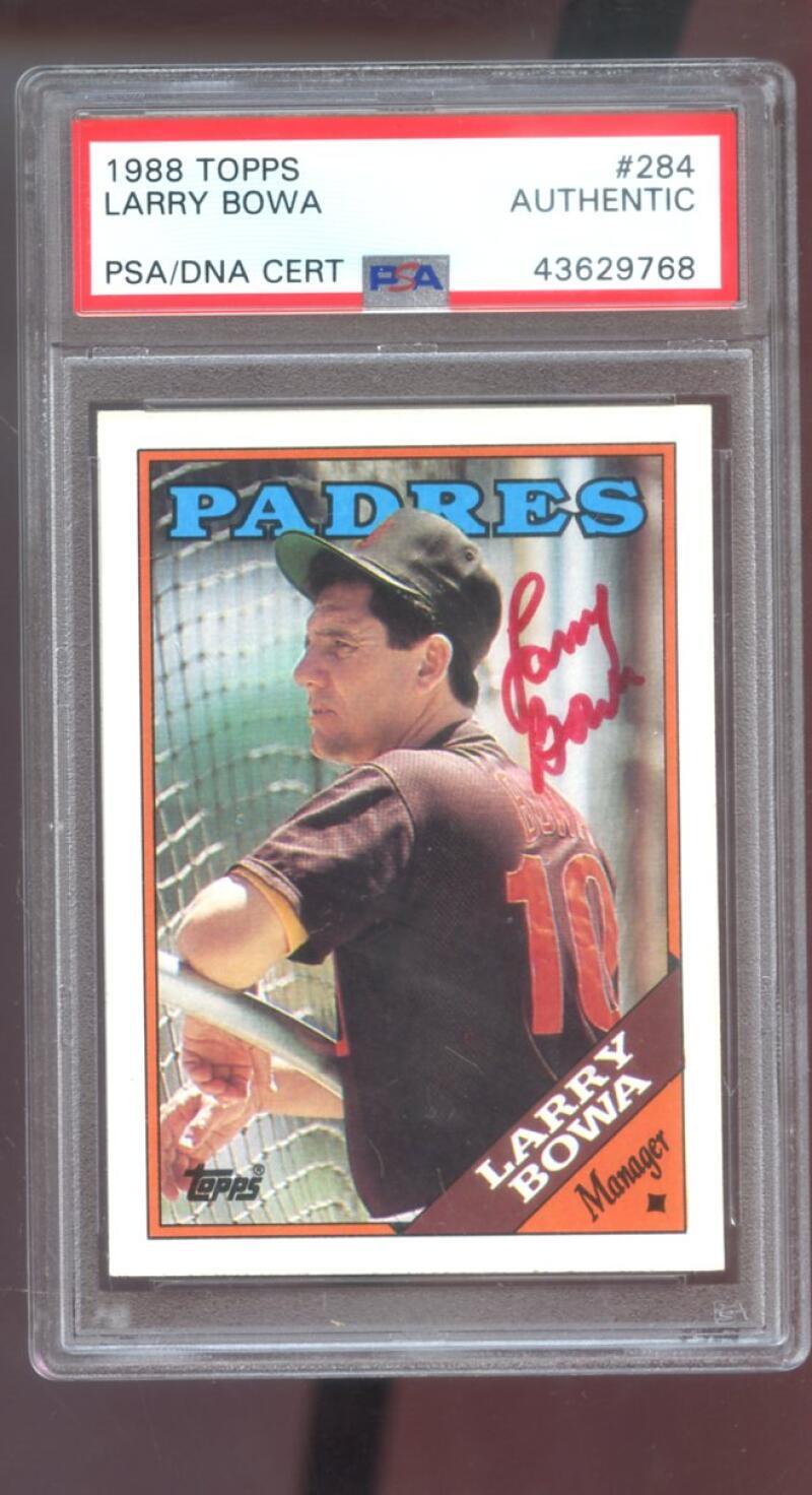 1988 Topps #284 Larry Bowa AUTO SIGNED Autograph Card PSA/DNA Baseball ...