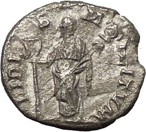 ELAGABALUS 218AD Ancient Silver Roman Coin Fides Trust Goddess Cult ...