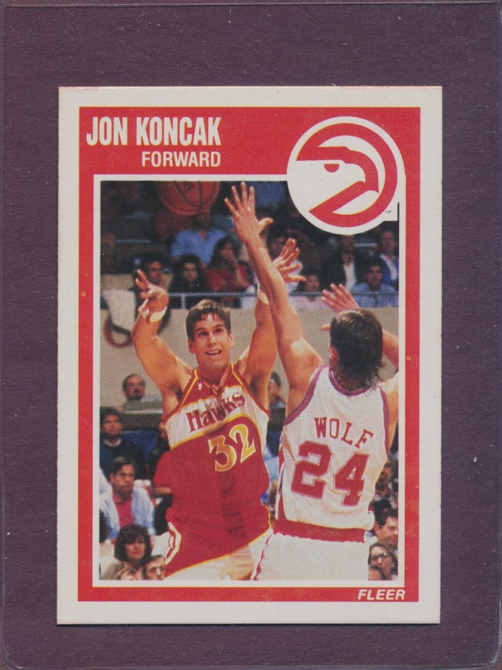 1989 Fleer Jon Koncak #2 Atlanta Hawks MINT DEAD CENTERED | eBay