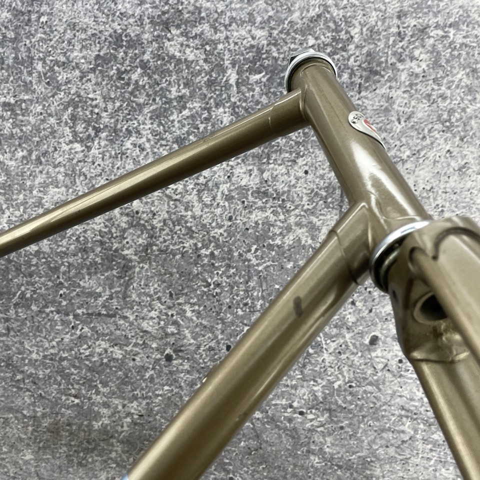 Vintage Schwinn 4130 Chromoly Road Bike Frame 63 cm Gold USA Lugged ...