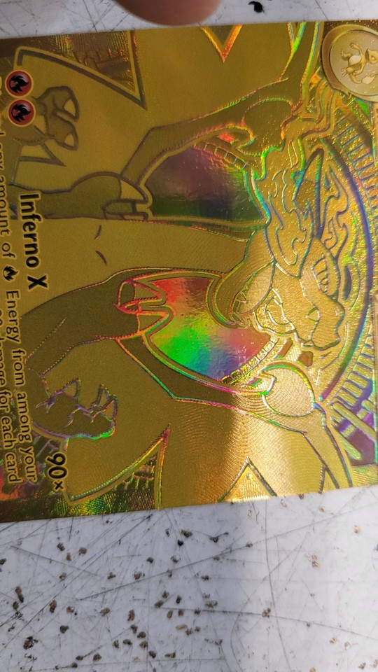 Mega Charizard X ex Gold Hyper Rare 130/094 Pokemon Phantasmal Flames ...