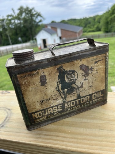 Nourse Motor Oil Can 1/2 Gallon Rare | eBay