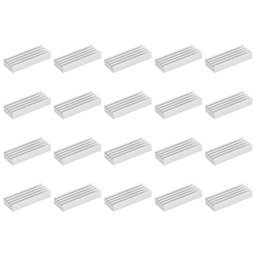 30x11x5mm Aluminum Heatsink Electronics Cooler for MOS IC Chip Silver ...