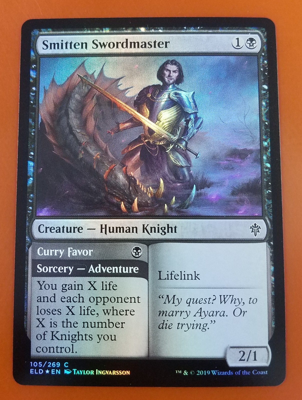 1x Smitten Swordmaster & Curry Favor | FOIL | Throne of Eldraine | MTG ...