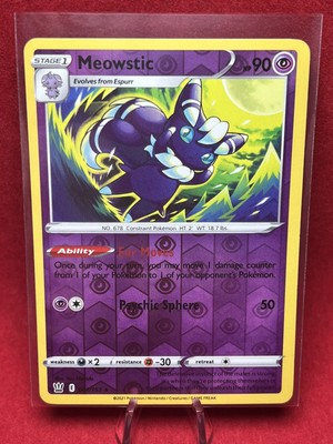 2021 pokemon Card **Meowstic** Battle Styles Set No. 061/163 Reverse ...