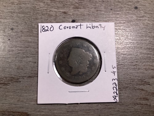 1820 Coronet Liberty Head Large Cent 200+ Year Old U.S. Copper Coin ...