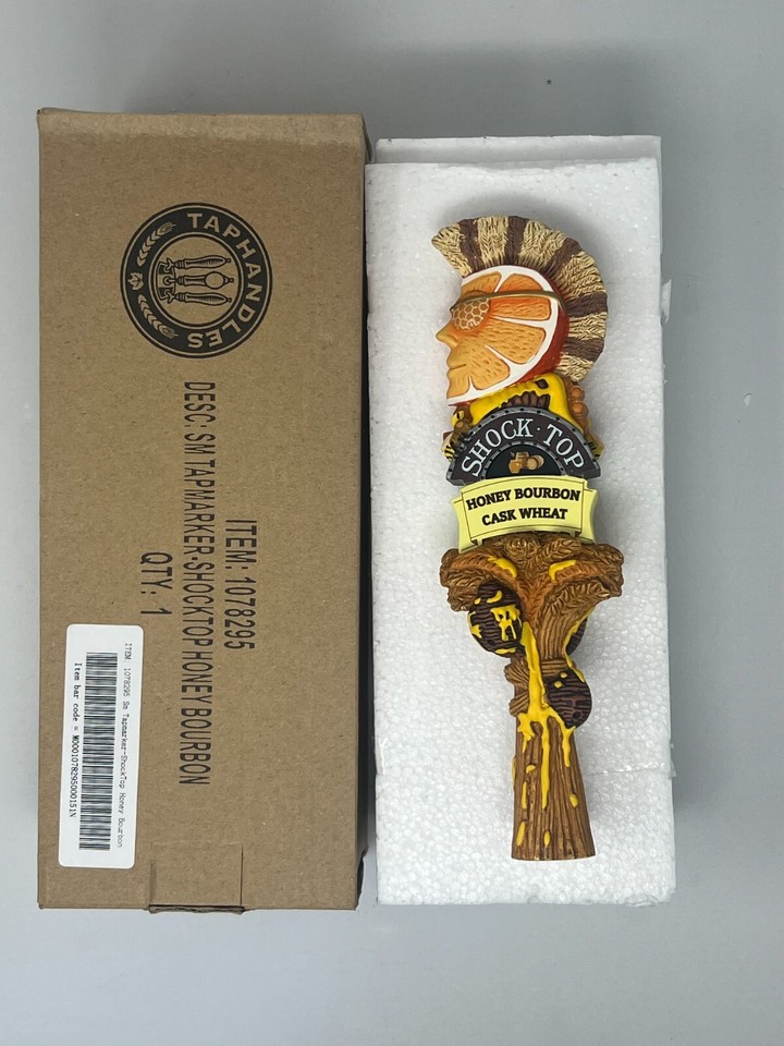 Shock Top Honey Bourbon Cask Wheat Draft Beer Tap Handle Mancave Bar ...