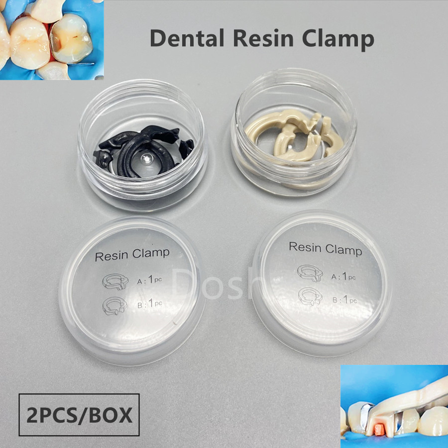 2pcs/Box Dental Resin Rubber Dam Clamps Composite Restoration Crown ...