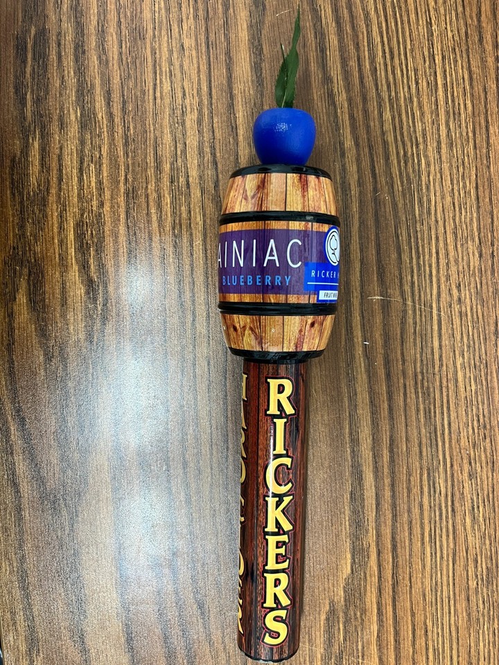 Mainiac Mac Blueberry Hard Cider Apple Barrel Rare Draft Tap Handle Man ...