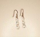 Sterling Silver Triple Infinity Loop Drop Dangle Hook Earrings | eBay