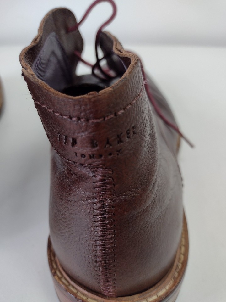 Ted Baker Torsdi 4 Chukka Boots Men's UK9 Brown Leather Lace Up Made in ...
