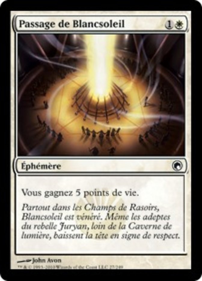Magic MTG TCG Scars of Mirrodin 2010 Whitesun's Passage 27/249 French ...