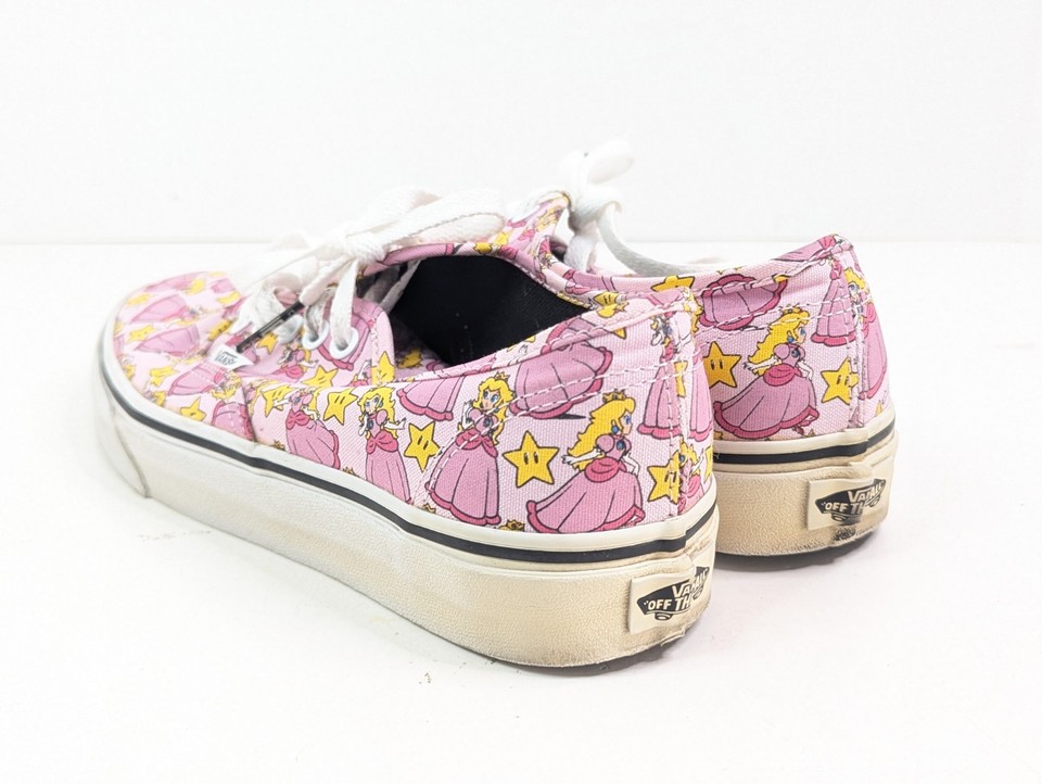 VANS NINTENDO Princess Peach Low Top Skate Shoes Game Over Women’s 8.5 ...