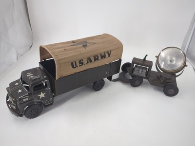 Marx/Lumar US Army Truck & Spot Light Trailer 1950's | eBay