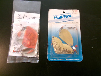 2 Vintage Lake Trolling Spinning Rigs Macks Lures & Half Fast (NOS) | eBay