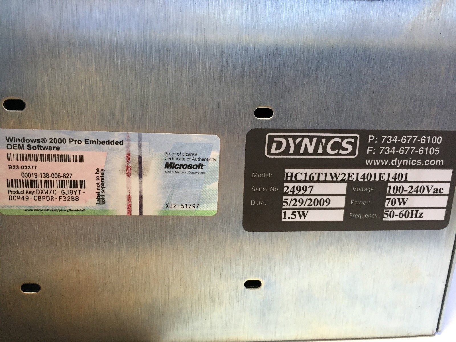 DYNICS HC16T1W2E1401E1401,1.5W,70W 100-240V INDUSTRIAL COMPUTER,AN | eBay